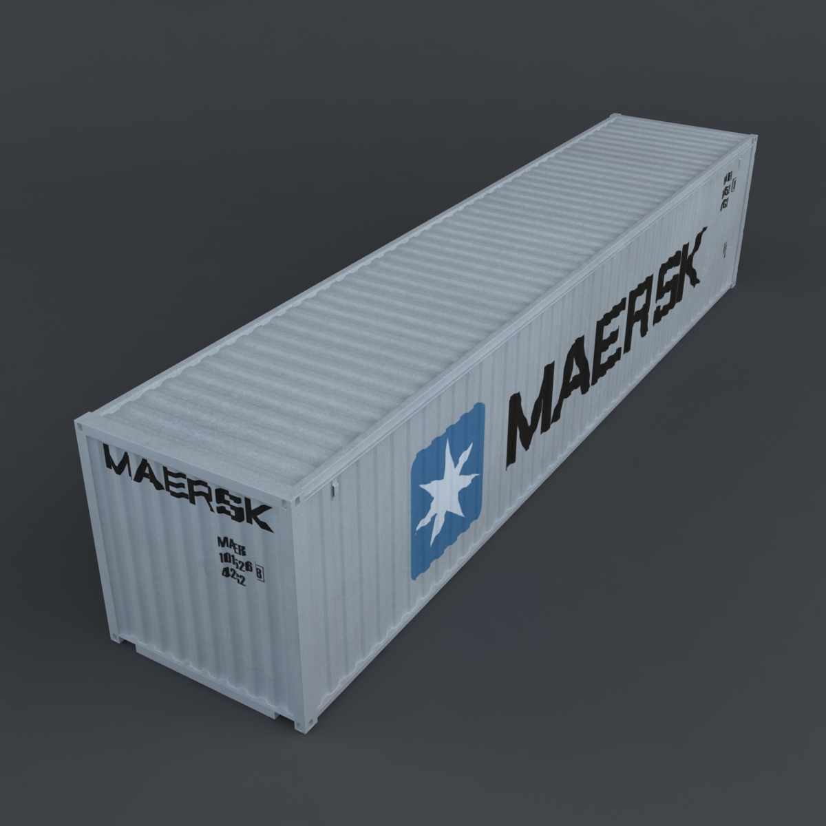 3d cargo iso container maersk model