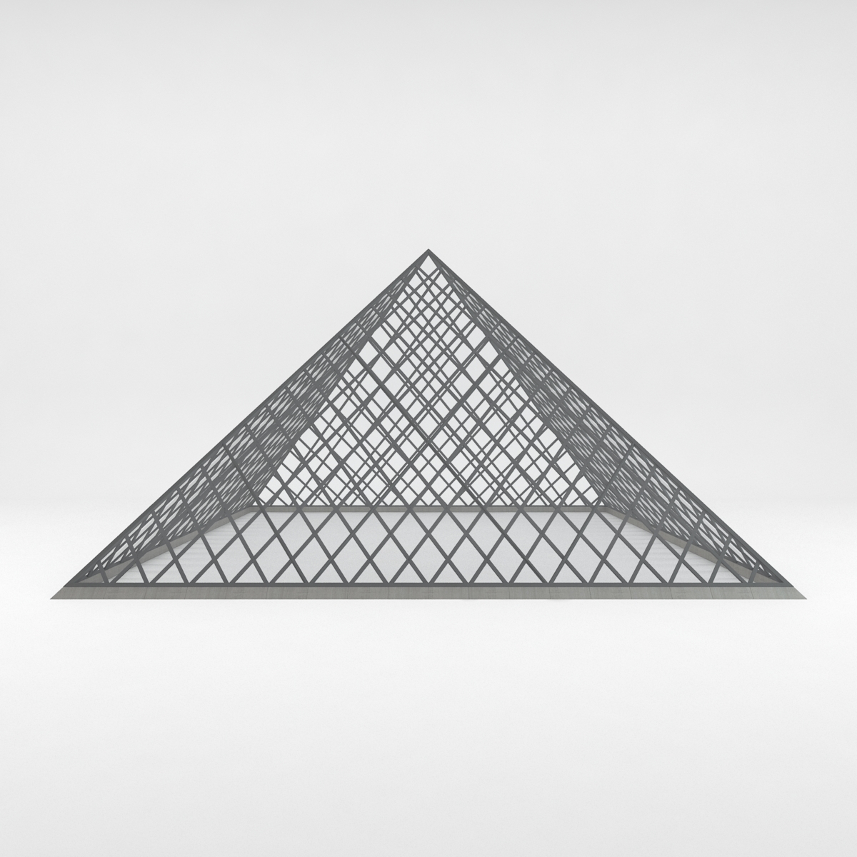 3d model louvre pyramid
