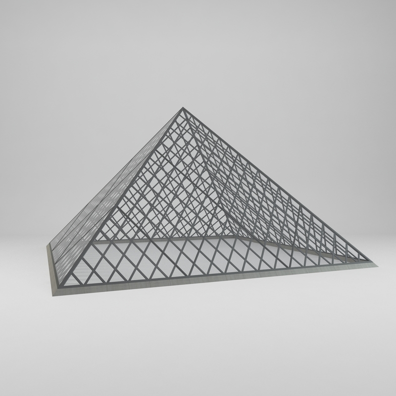 3d model louvre pyramid