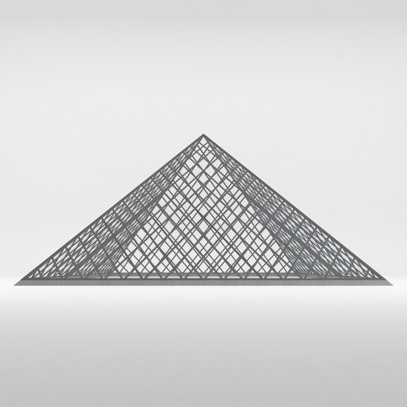 3d model louvre pyramid