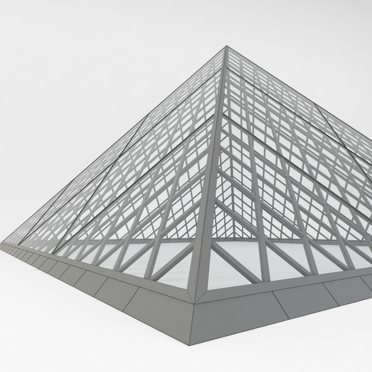 3d model louvre pyramid