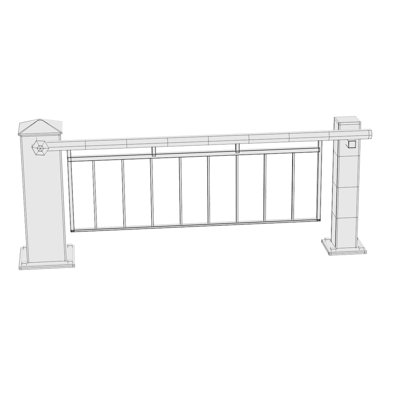 boom gates 3d model