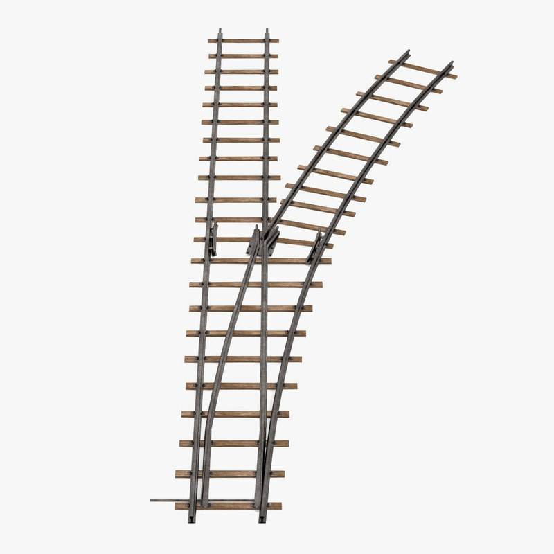 railroad line switch 3d model