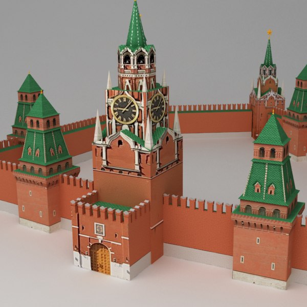 modelo 3d Kremlin de Moscú Lowpoly - TurboSquid 855402