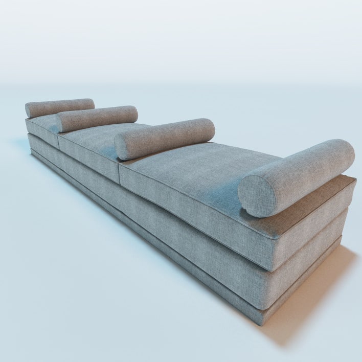 3ds max backless sofa
