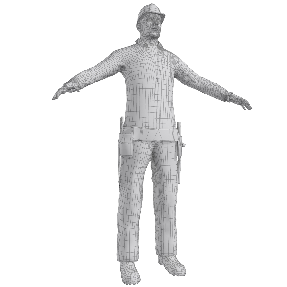 3d worker man