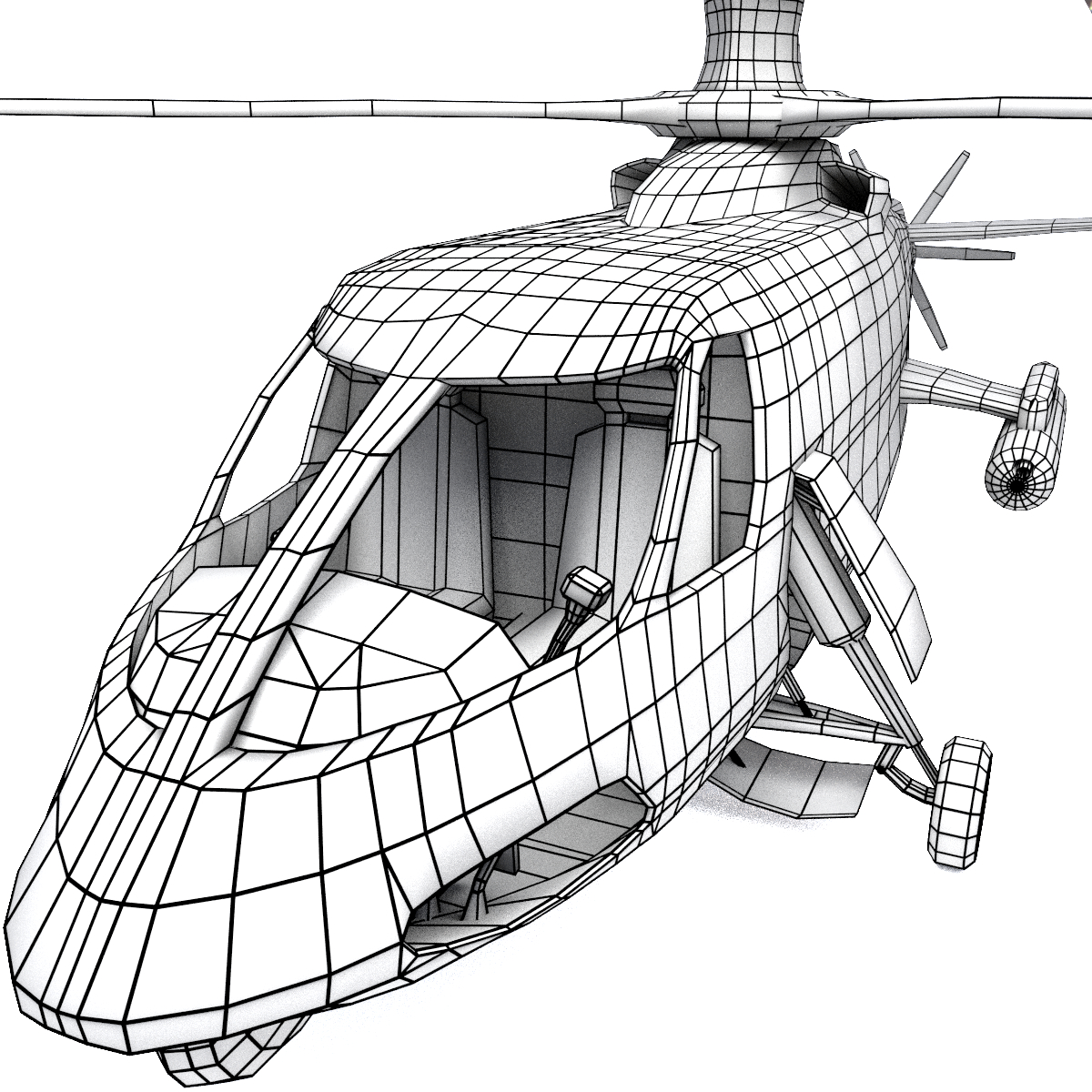helicopter s 3d model