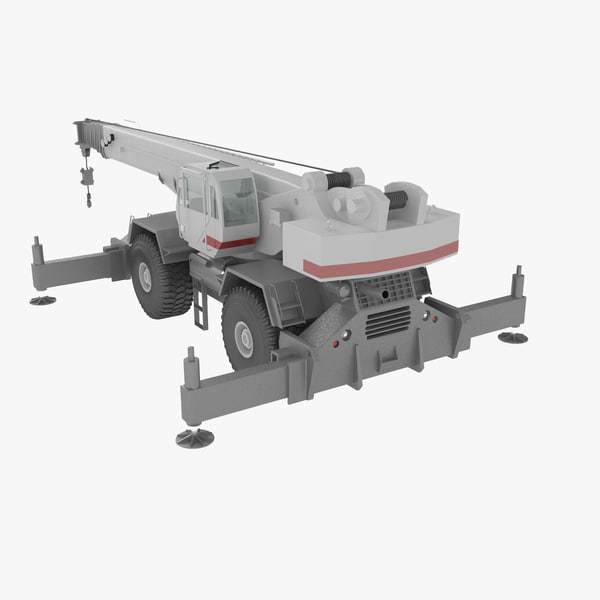 telescopic crawler crane 3d 3ds