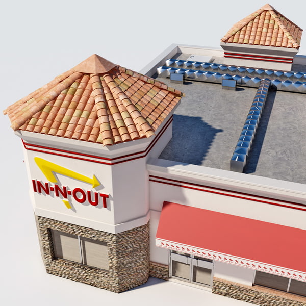 3d fast food restaurant model