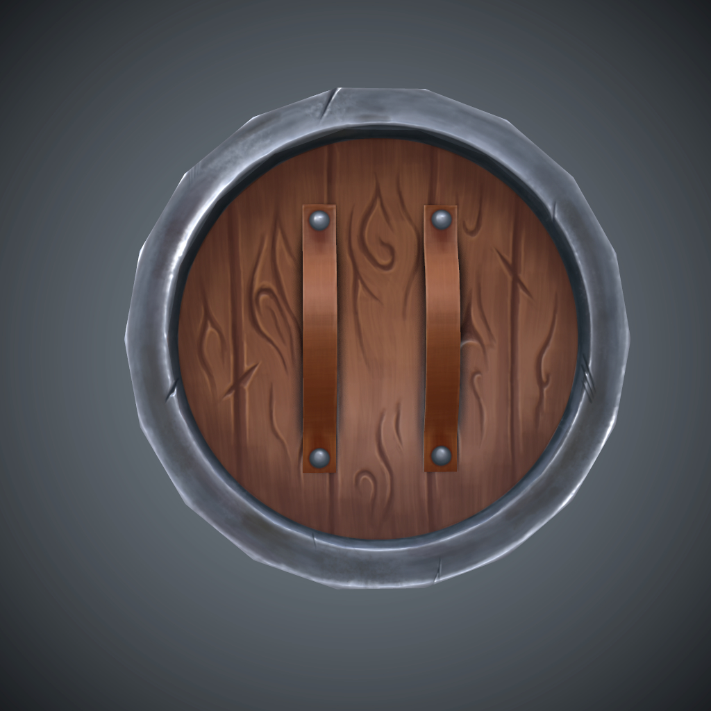 3d shield hand painted