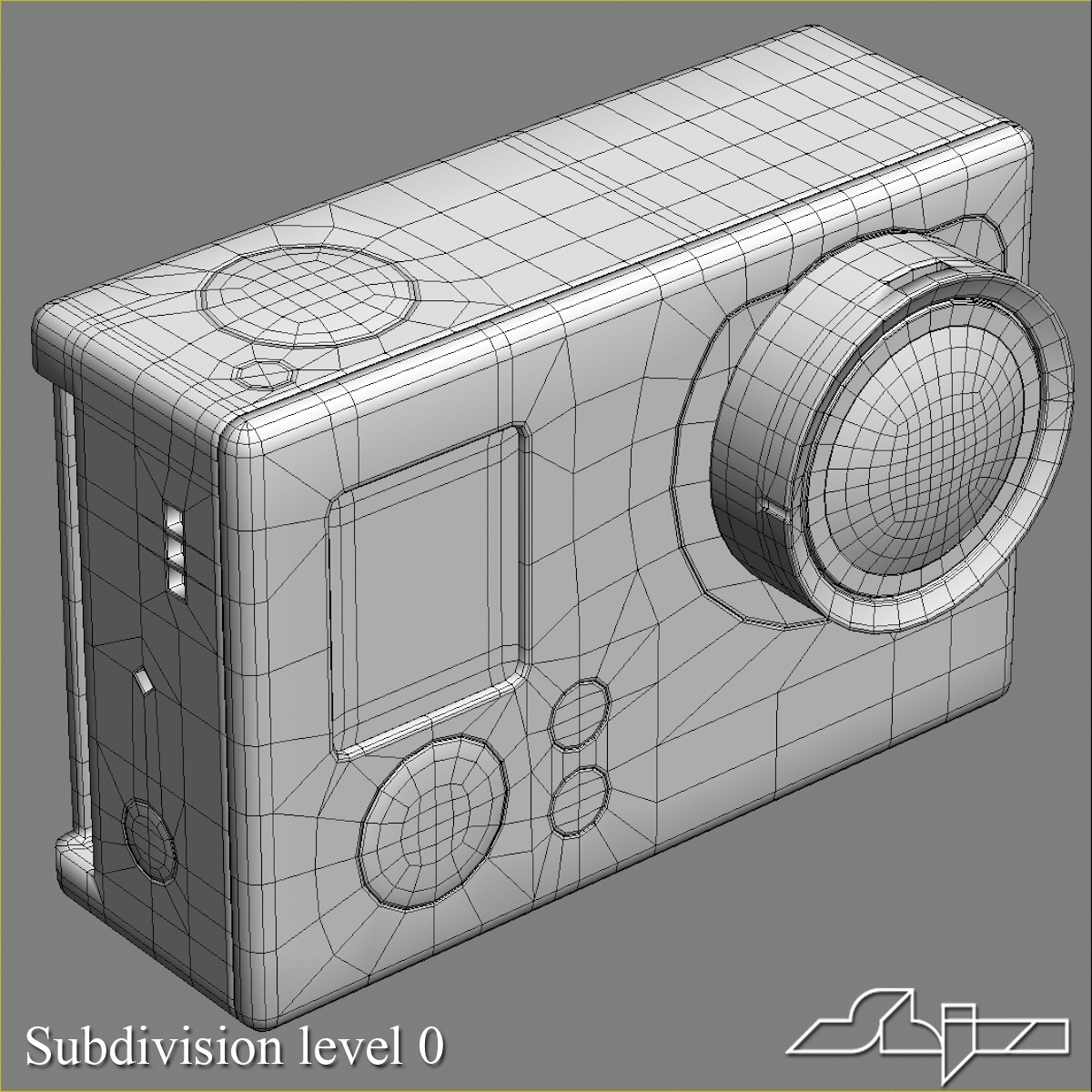 3d model of action camera gopro 3