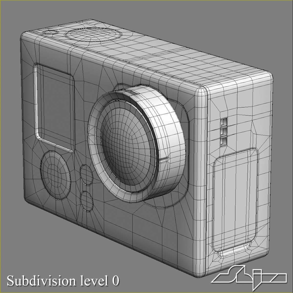 3d model of action camera gopro 3
