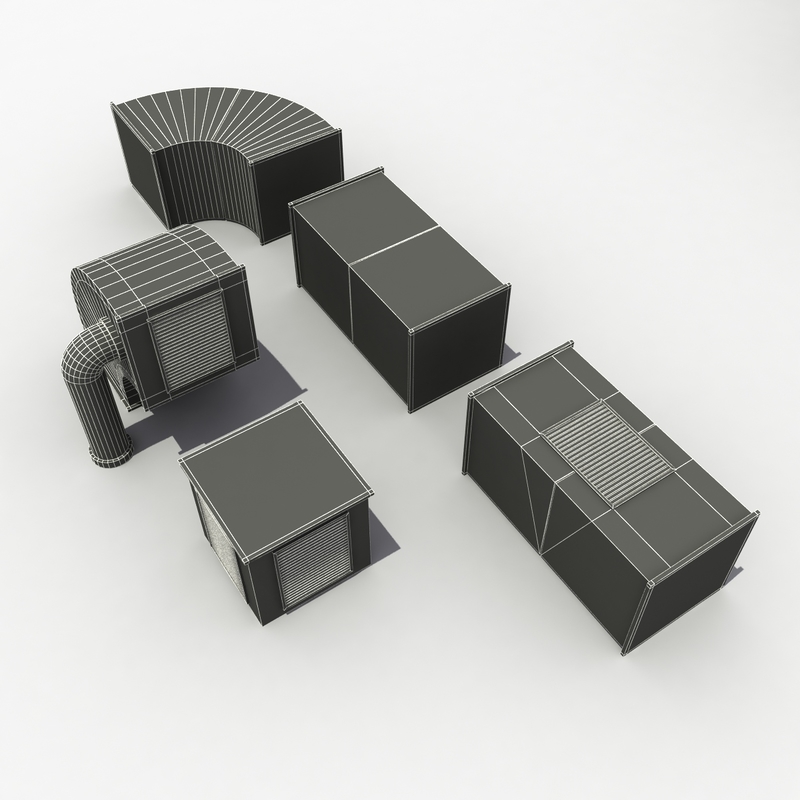 3d set ventilation model