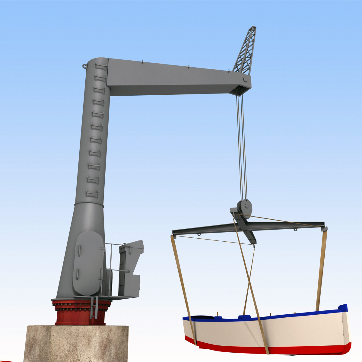 jib crane boat model