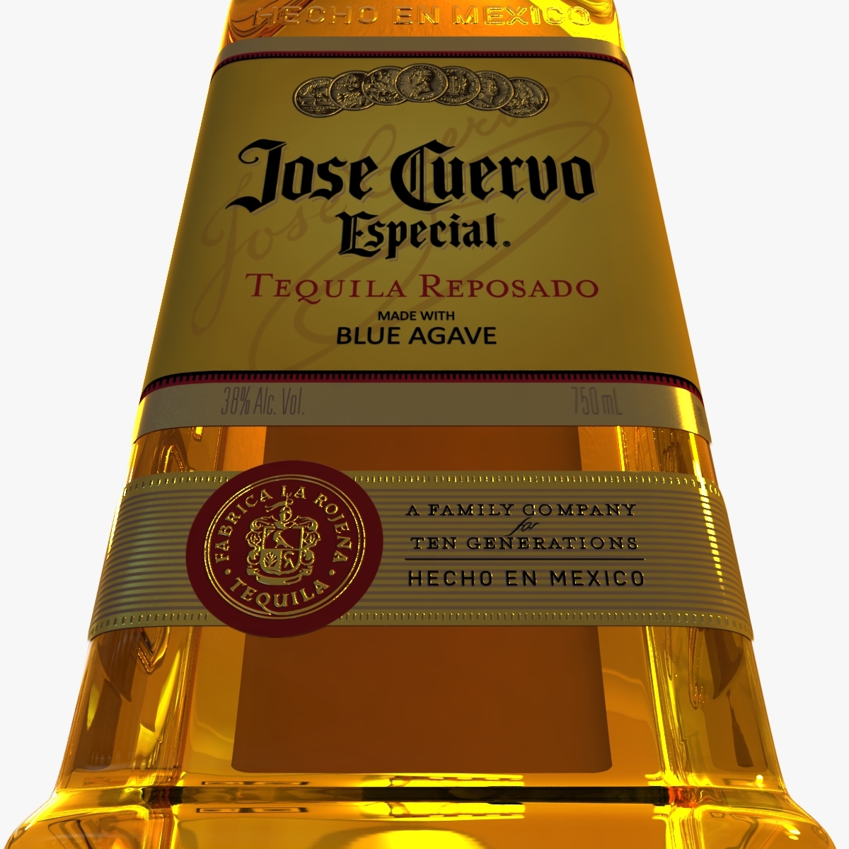 3d jose cuervo tequila bottle