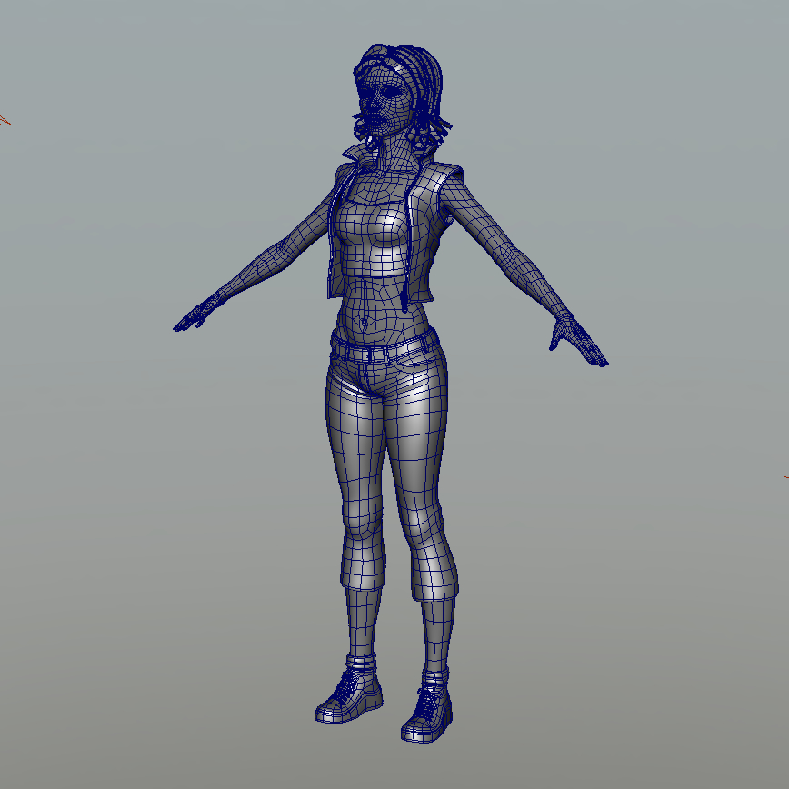 3d japanese hacker girl render