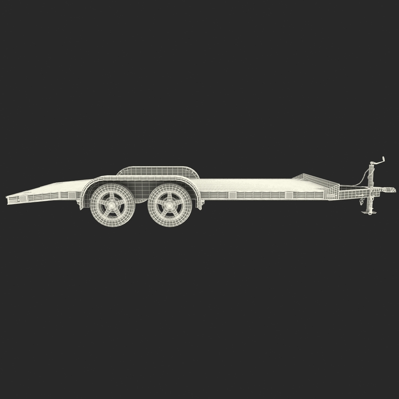 aluminum trailer 3d model