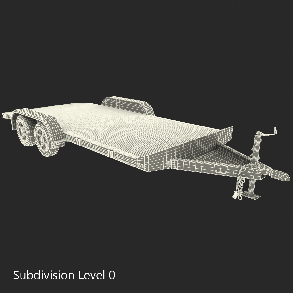 aluminum trailer 3d model