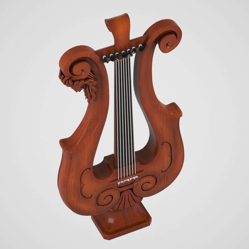 3d antique lyre model