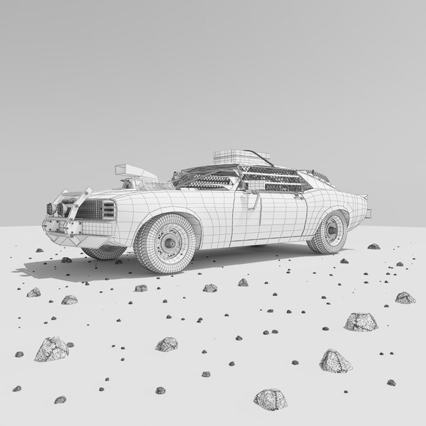 post apocalyptic muscle car 3d max