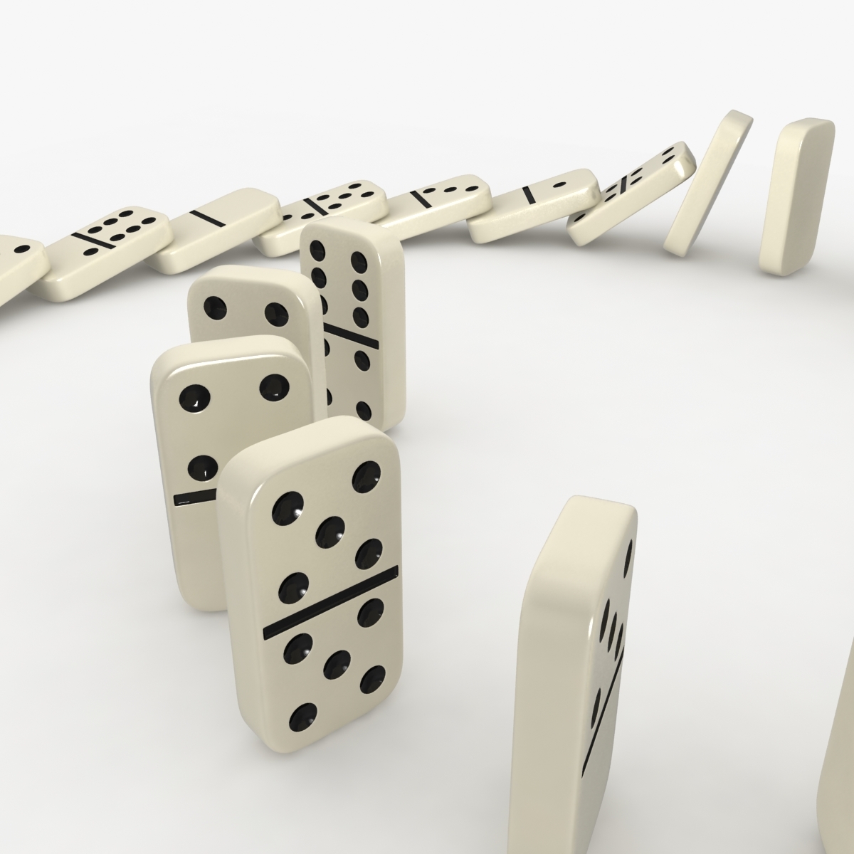 realistic dominoes animation 3d 3ds