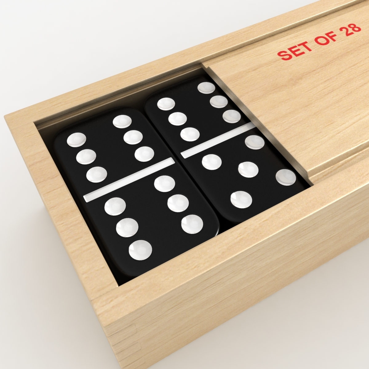 3d model realistic dominoes box set