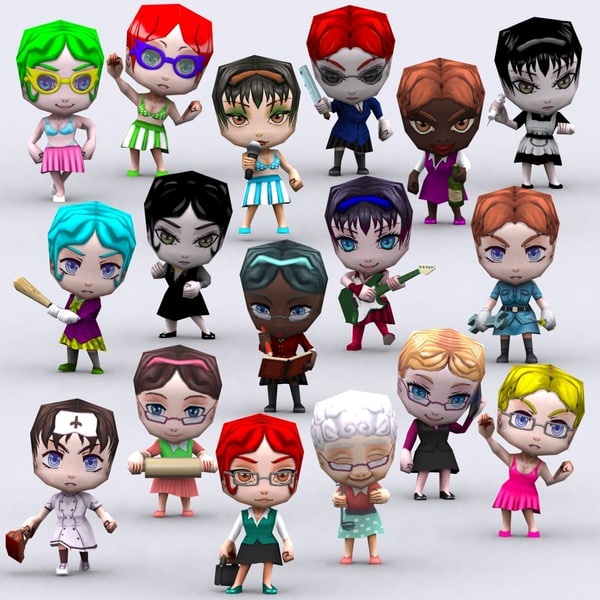 3D Chibi Models | TurboSquid