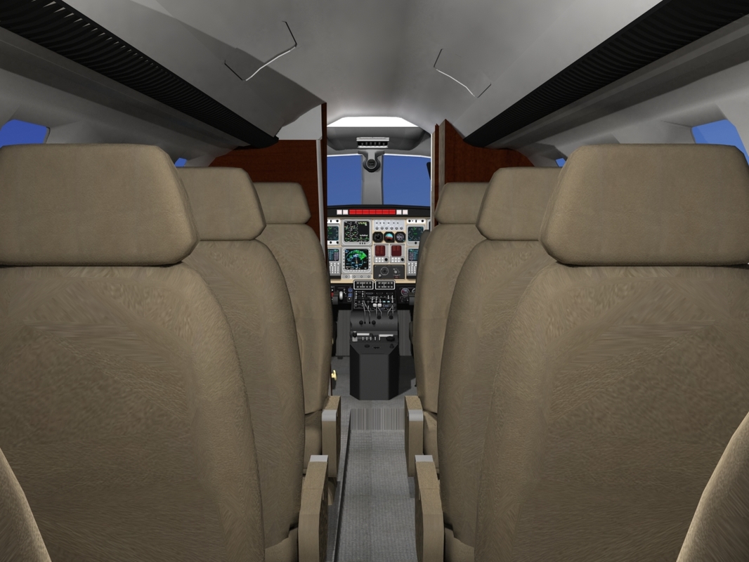 3d 3ds cockpit ultra beechcraft starship