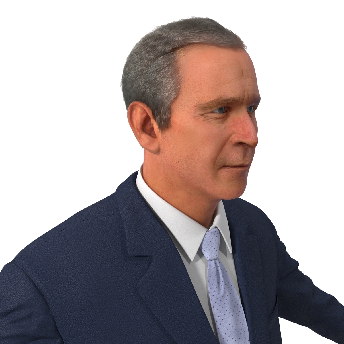 3d model george w bush hair