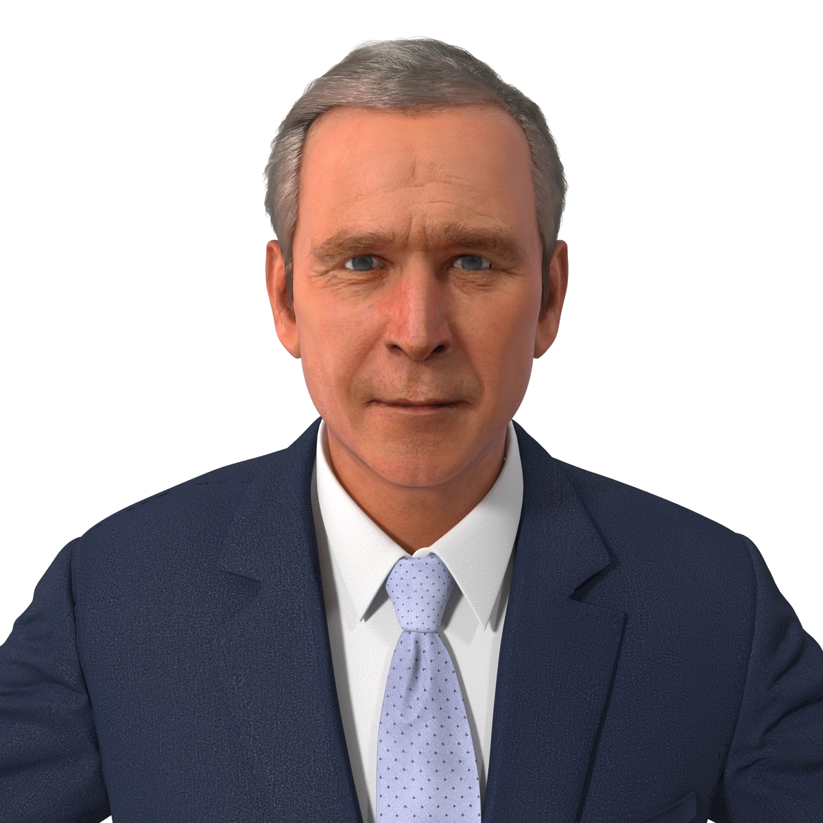 3d model george w bush hair