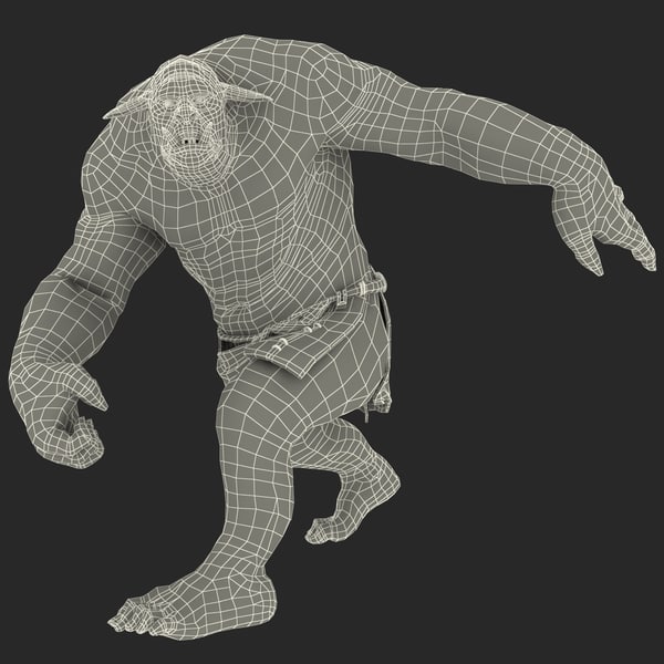 cave troll rigged 3d max