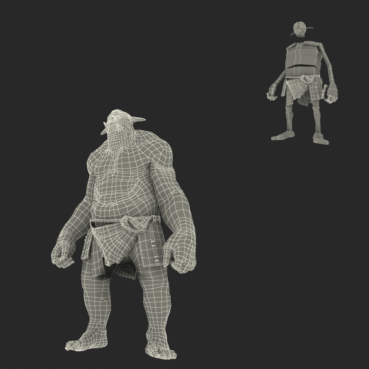 cave troll rigged 3d max