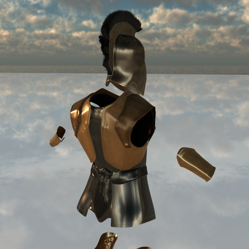 trojan warrior armor 3d obj