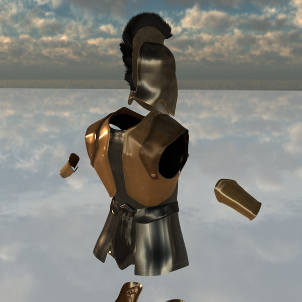 trojan warrior armor 3d obj