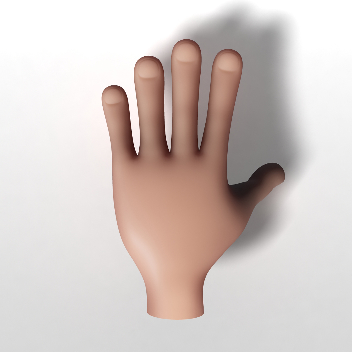 cartoon hand 3d obj