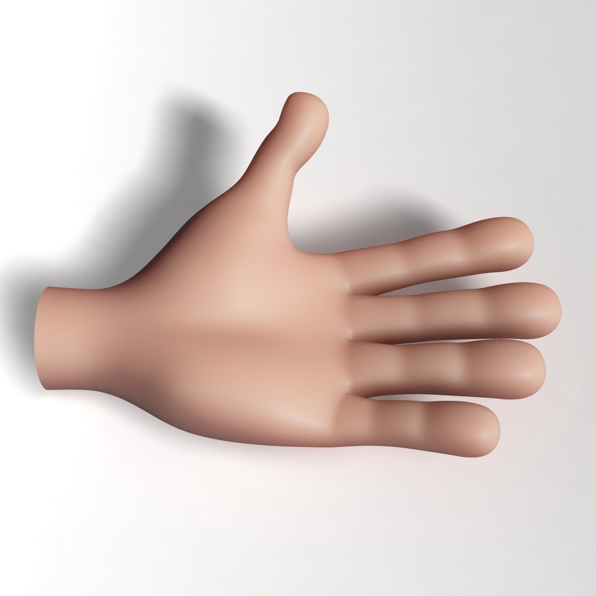 cartoon hand 3d obj