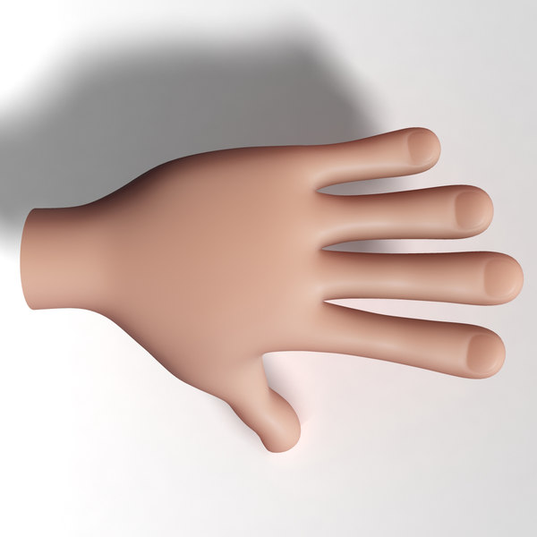 cartoon hand 3d obj