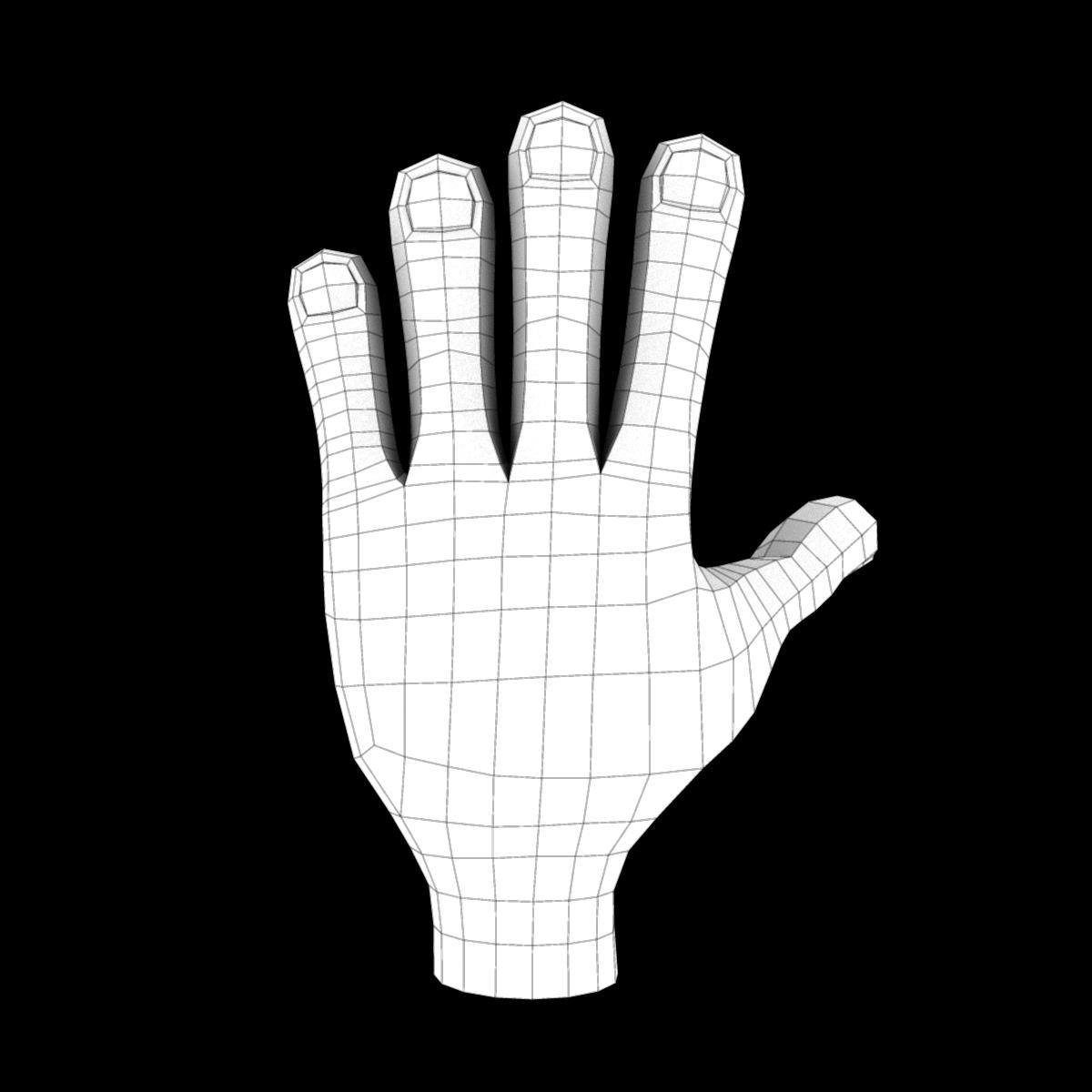 cartoon hand 3d obj