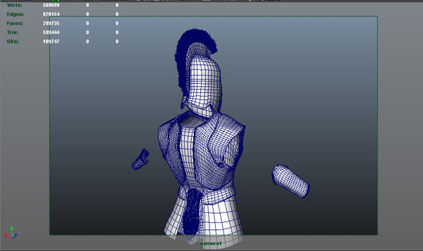 trojan warrior armor 3d obj