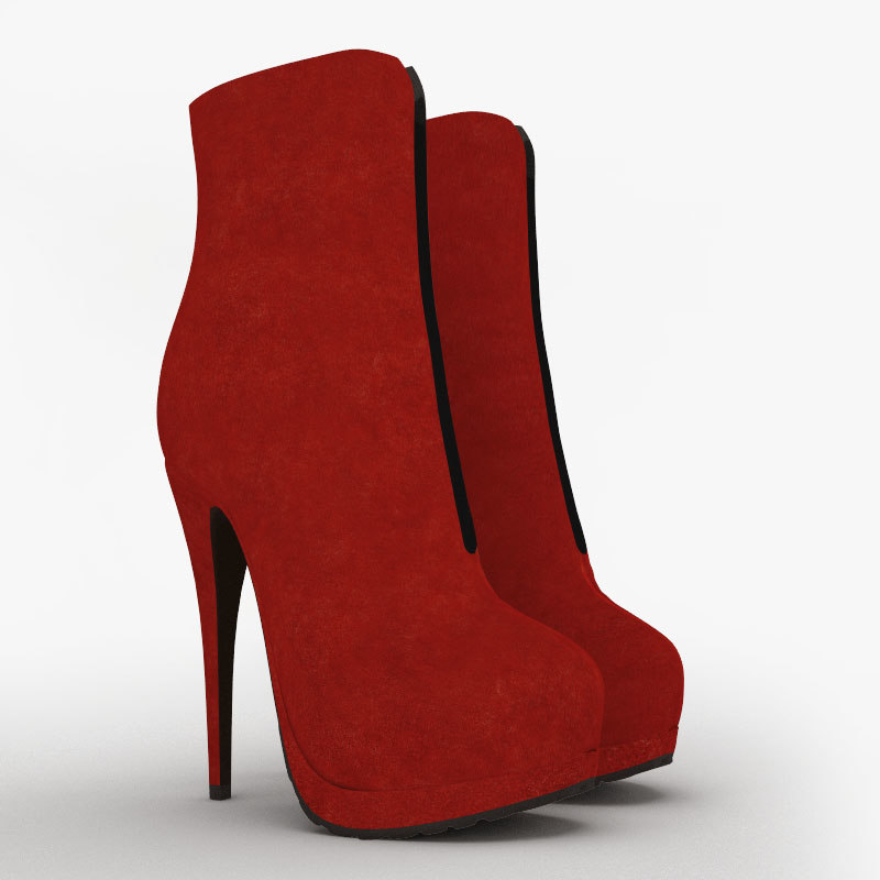3d model female boots