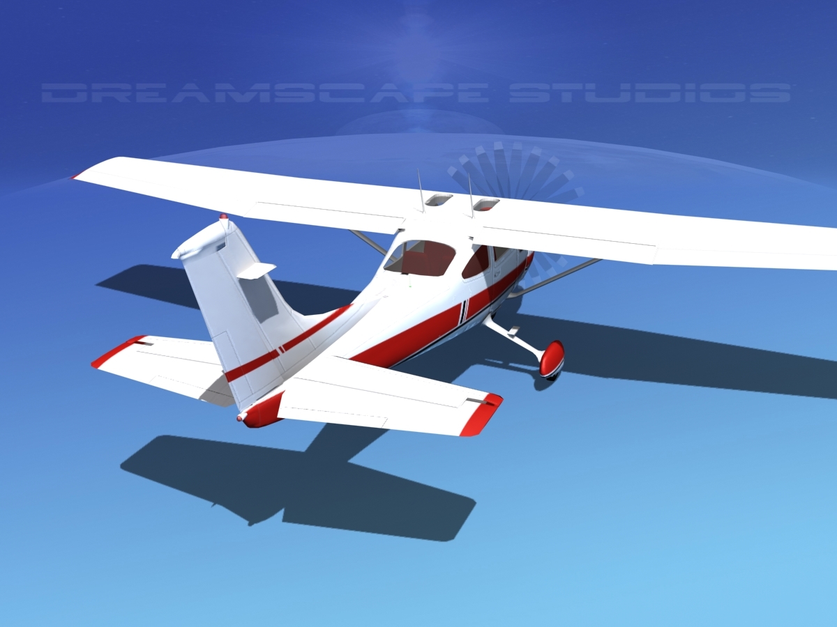 skyline cessna 182 skylane 3d model