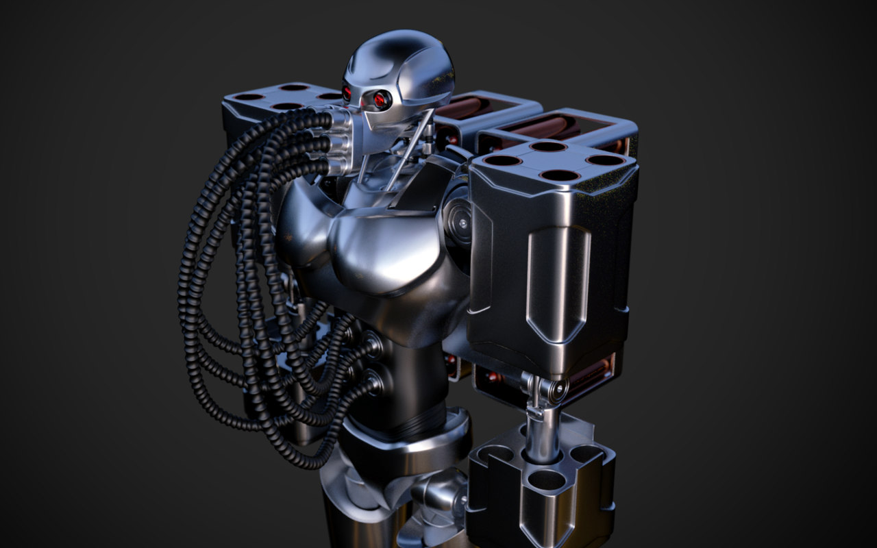 robot designed 3d obj