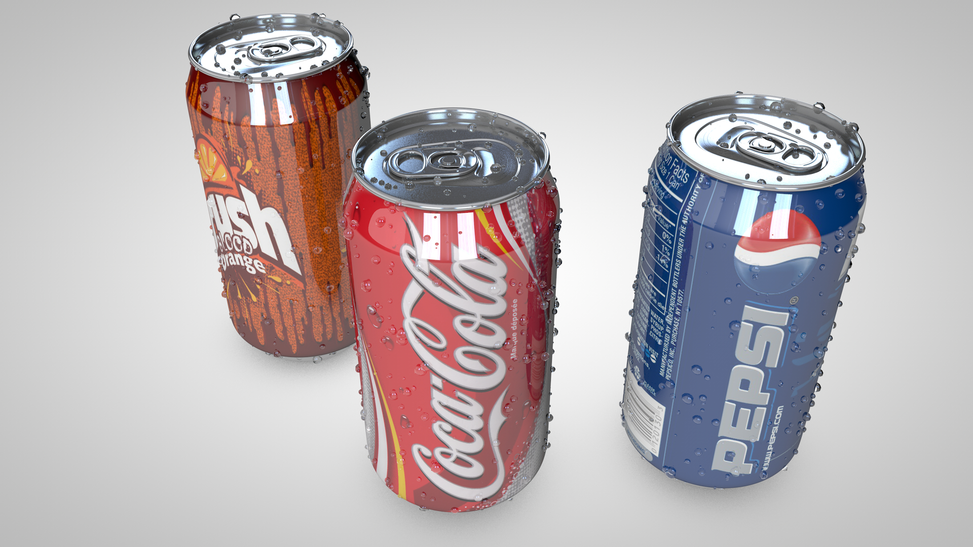 soda cans 3d model