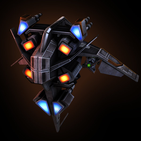 3d star fighter lighting