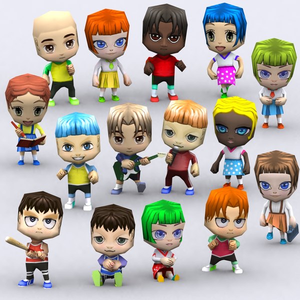 3D Chibi Models | TurboSquid