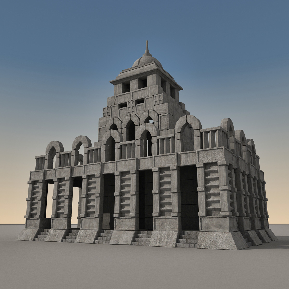 3d ancient fantasy building