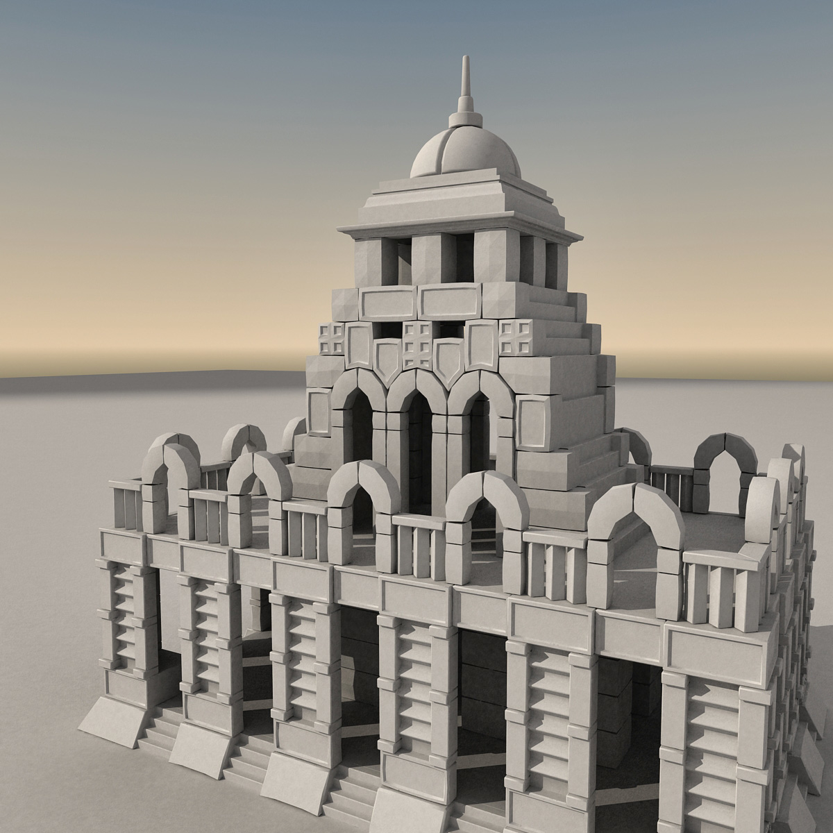 3d ancient fantasy building