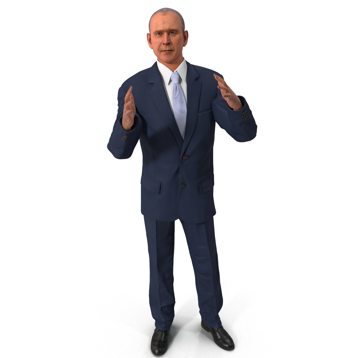 3d model george w bush rigged