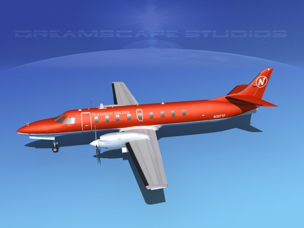 metroliner sa226 airliner swearingen 3d model
