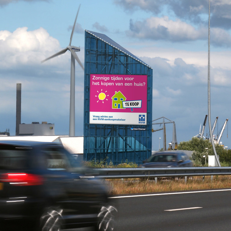 3d model of digital advertising highway sign